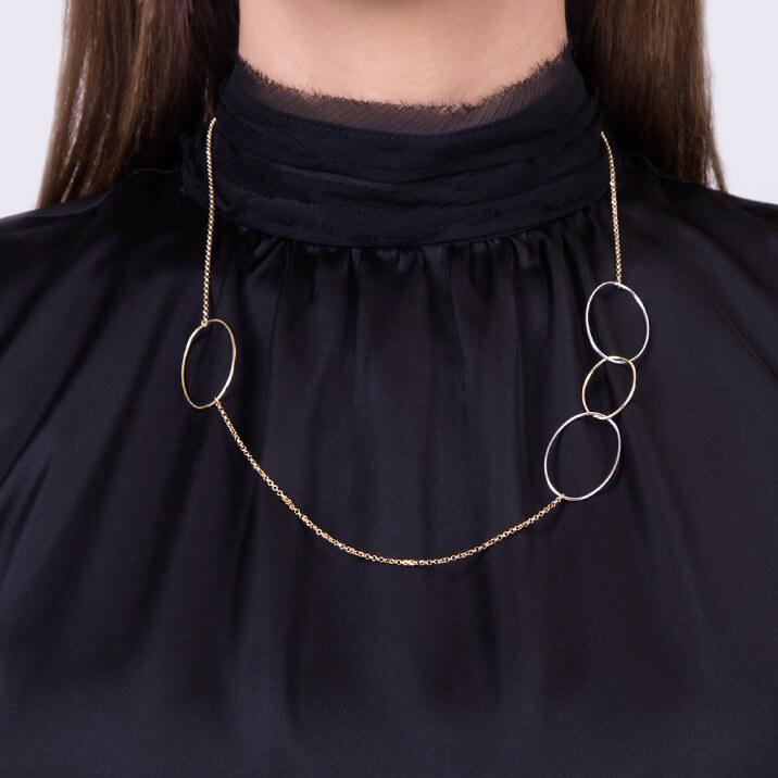 Loop Chain Gold Necklace at Susan Lebrun blog